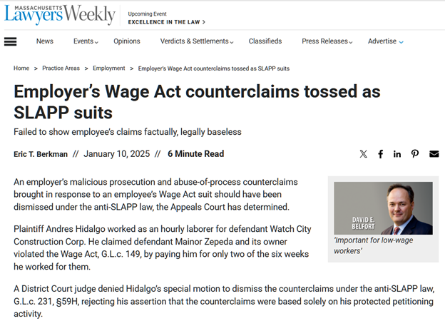 Hidalgo SLAPP Decision “Important for Low-Wage Workers” - Bennett ...